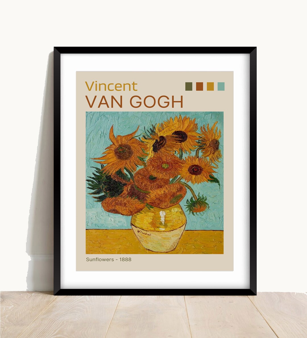 Vincent Van Gogh Sunflowers, Print, Bedroom, Lounge, Gift Ideas, Wall ...
