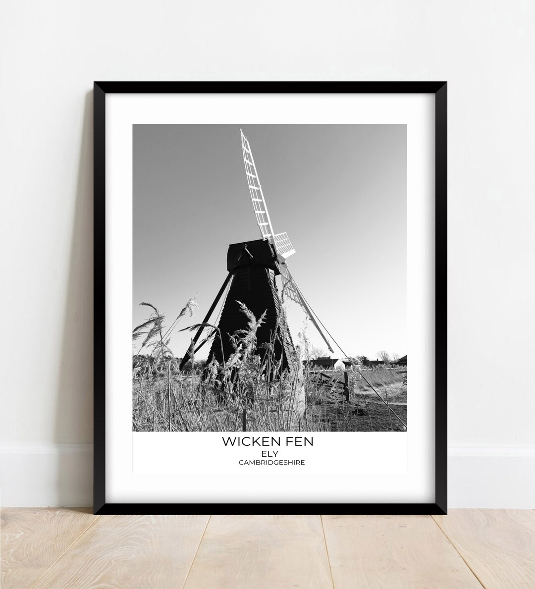 Wicken Fen Photography Print: Black and White Landscape Wall Art - Etsy