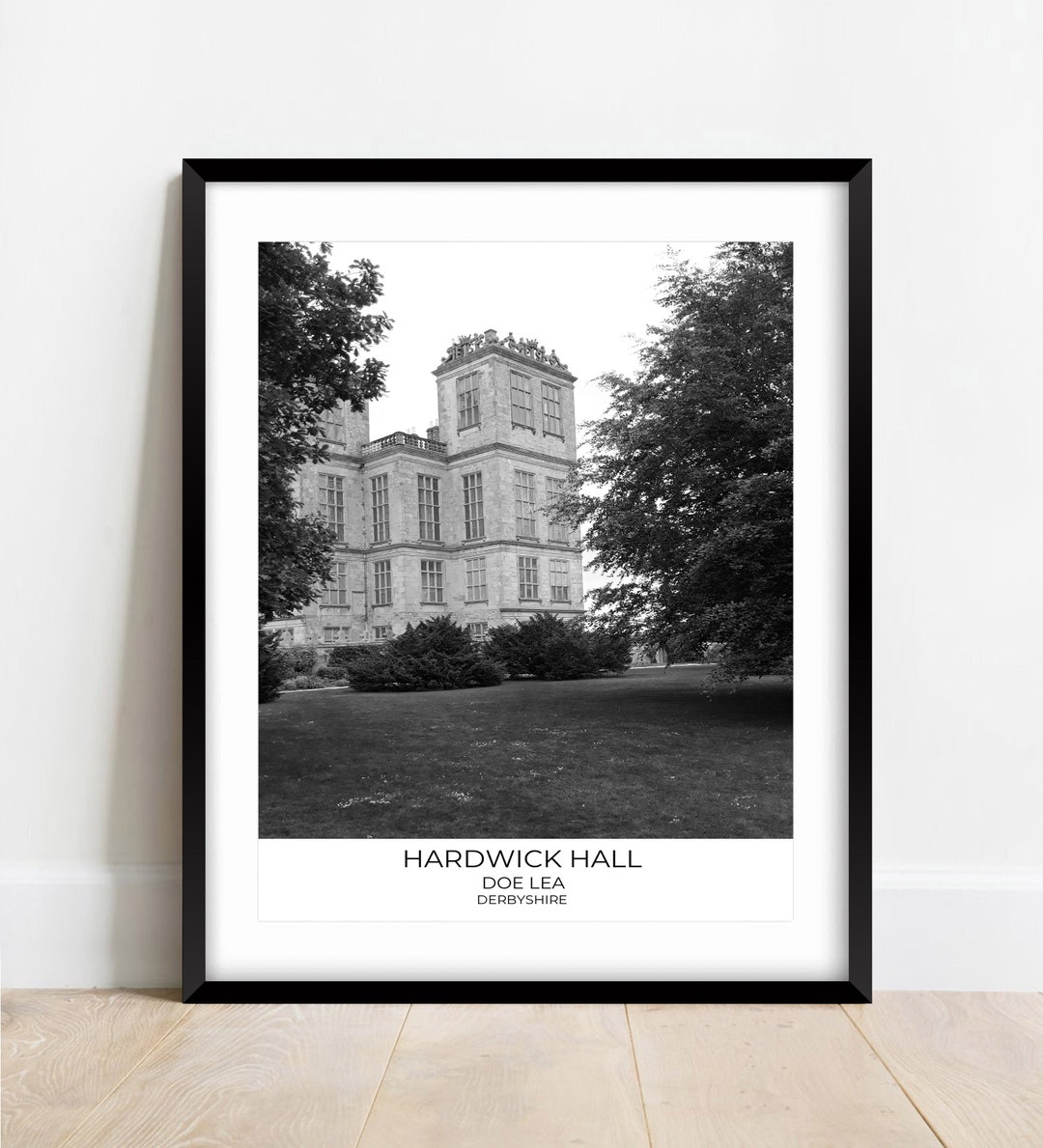 Hardwick Hall Photography Print: Derbyshire Black and White Wall Art - Etsy