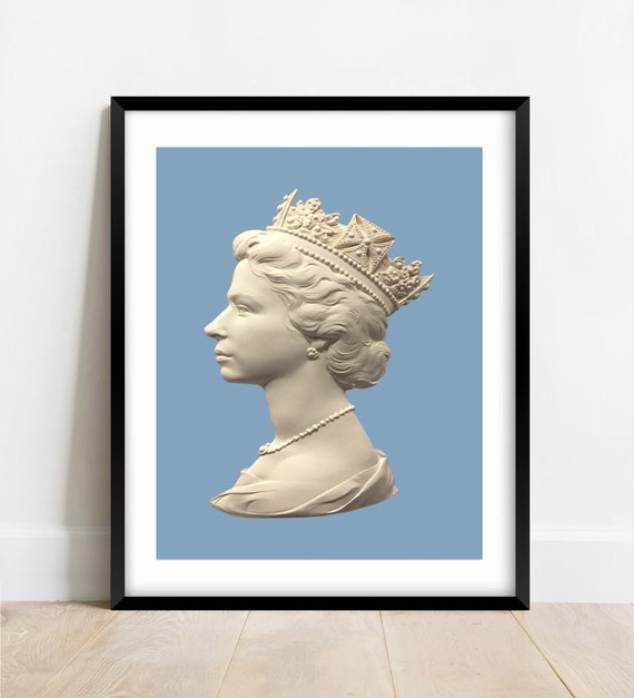 Queen Elizabeth Print Queen Elizabeth Wall Art Machin - Etsy