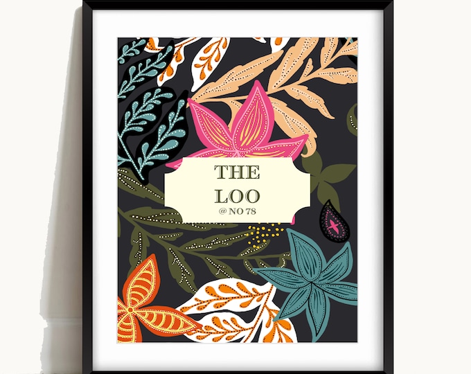 Bathroom Wall Art Prints Toilet Home Decor Picture Minimalist Art Funny ...