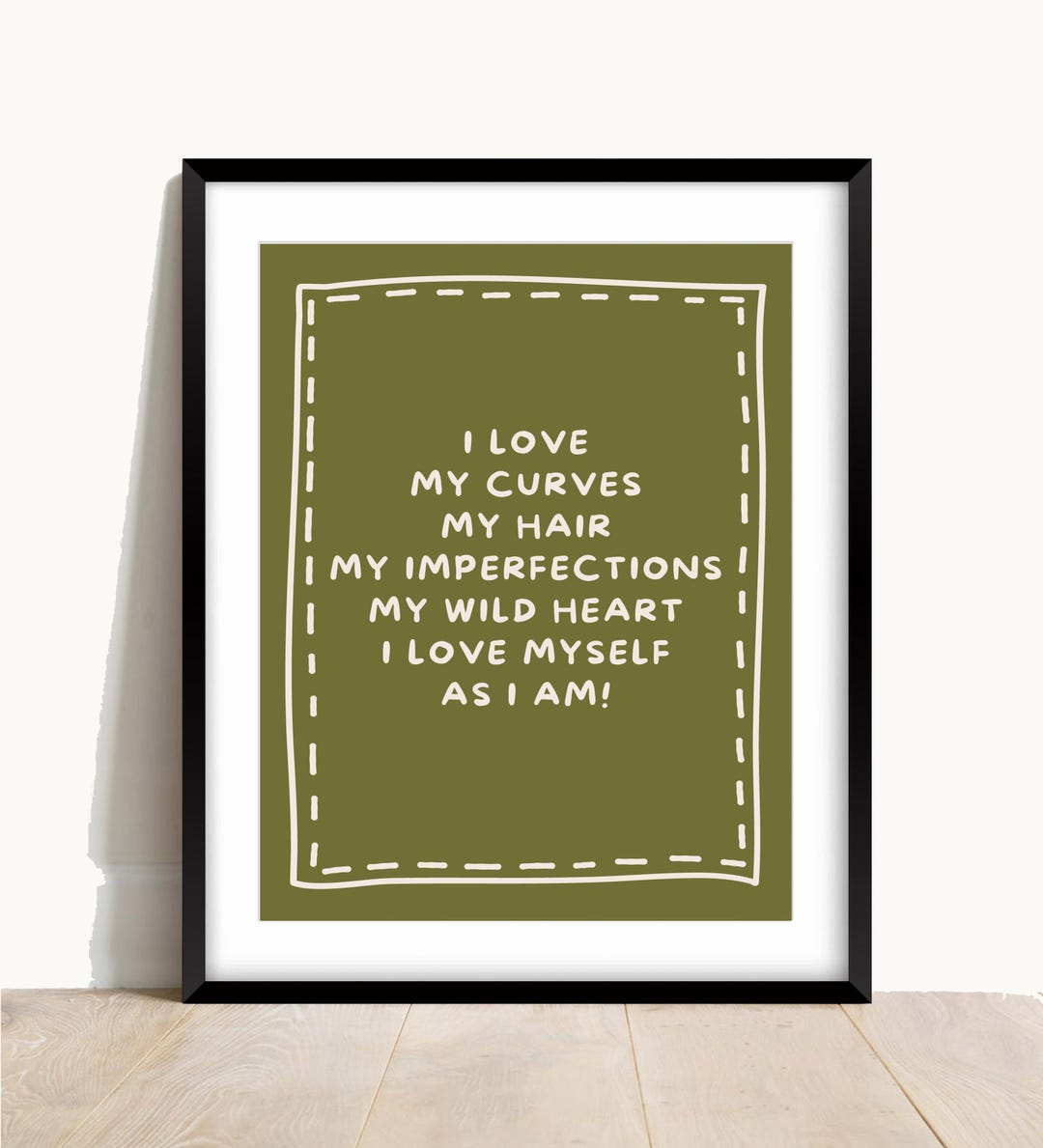 I Love Myself Typography Print: Bedroom Wall Art - Etsy