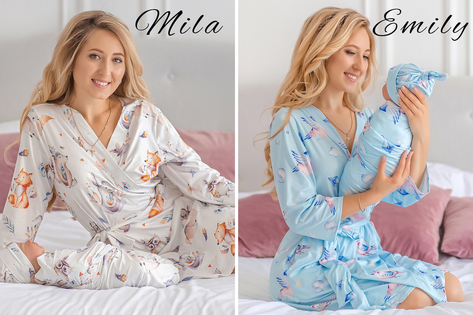 Matching Robe and Swaddle Set Mom and Baby Maternity Robe and - Etsy
