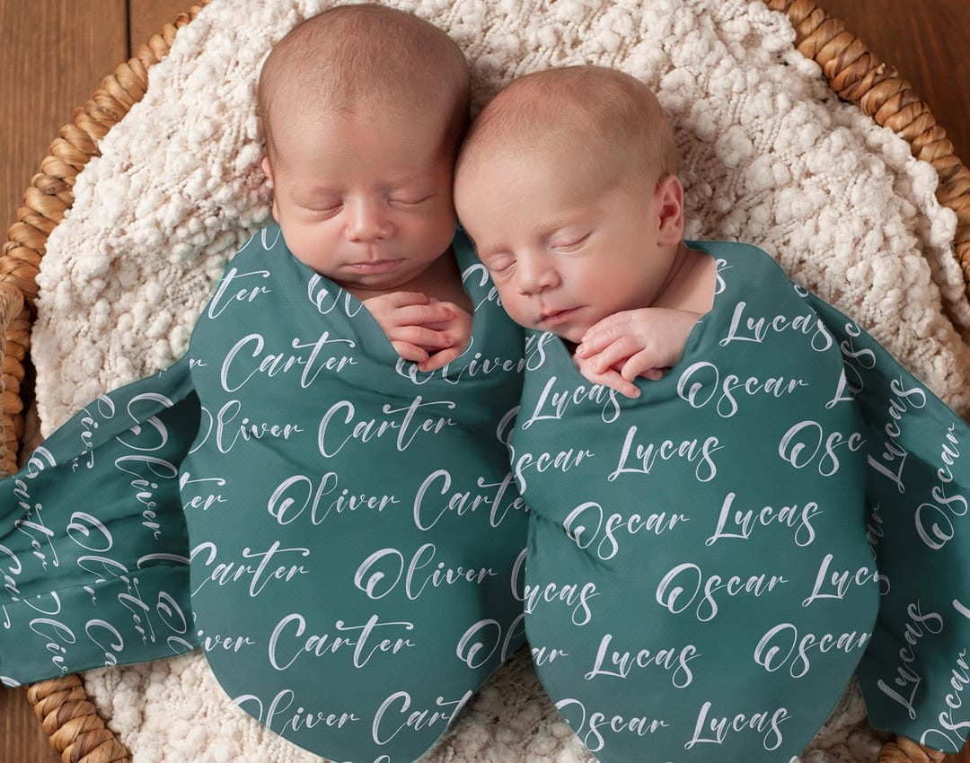 Personalized Custom Swaddle Set, Personalized Name Swaddle Blanket ...