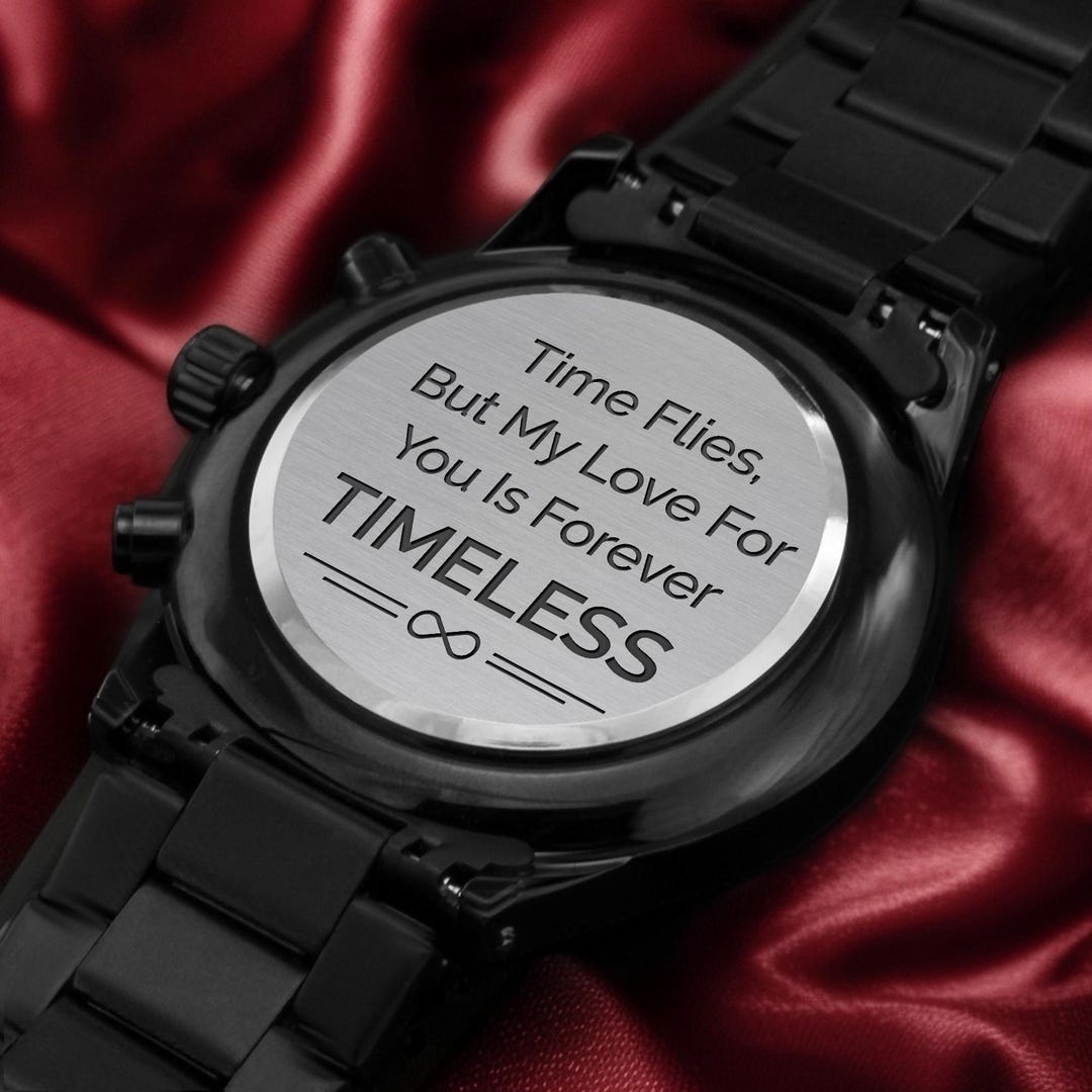Engraved Mens Watch, Custom Wrist Watch for Men, Personalized Gift for ...