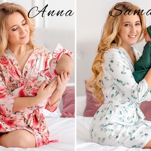 Matching Robe and Swaddle Set Mom and Baby, Maternity Robe and Matching ...