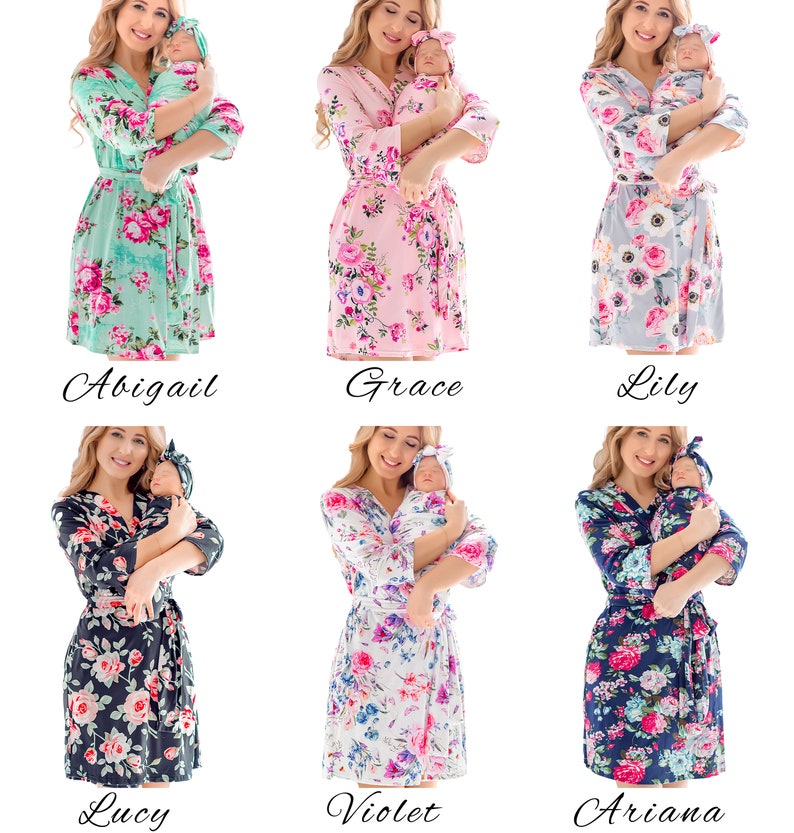 Labor and Delivery Gown Matching Baby Set Labor and Delivery Gown and ...