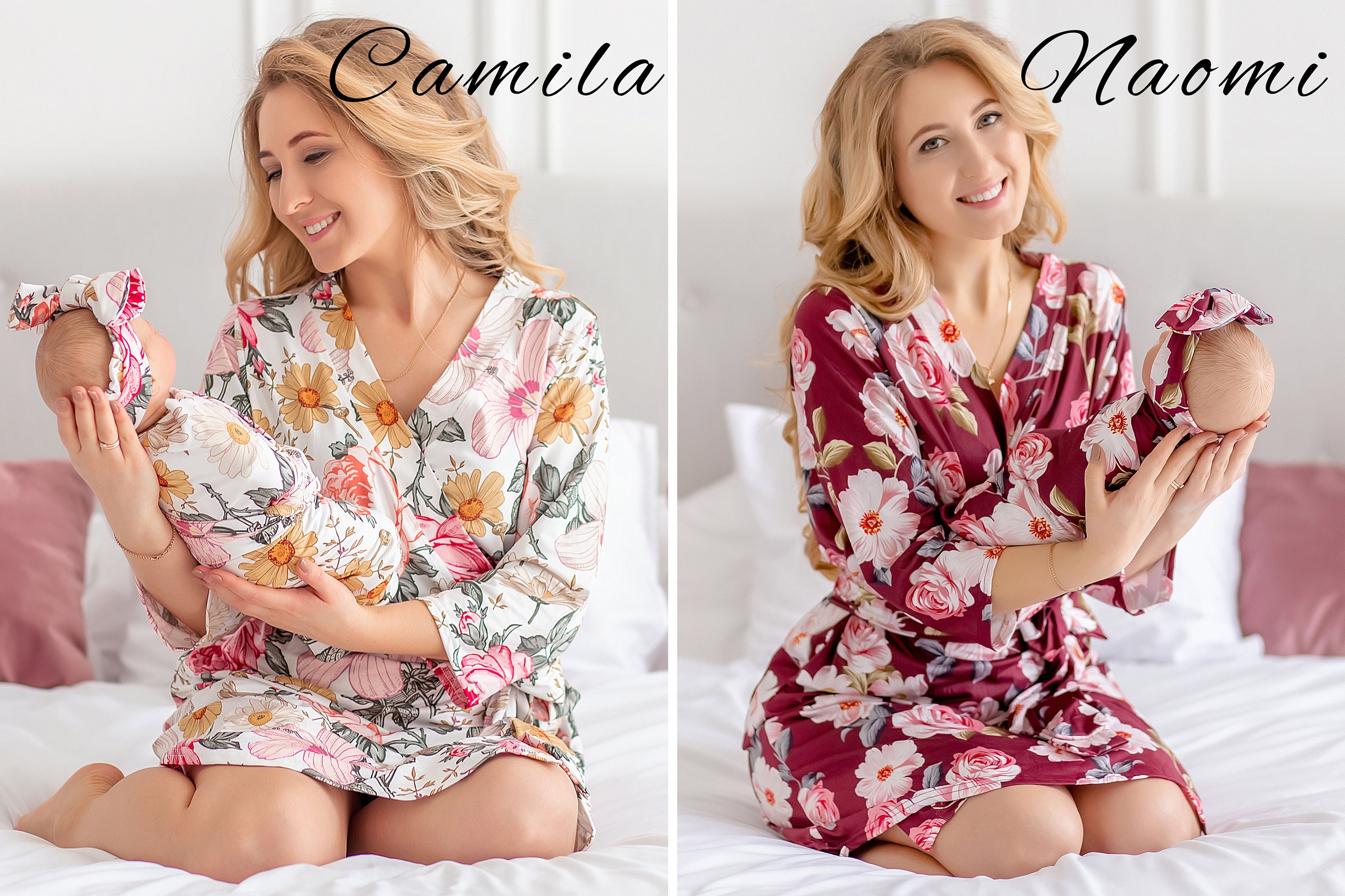 Matching Robe and Swaddle Set Mom and Baby Maternity Robe and | Etsy