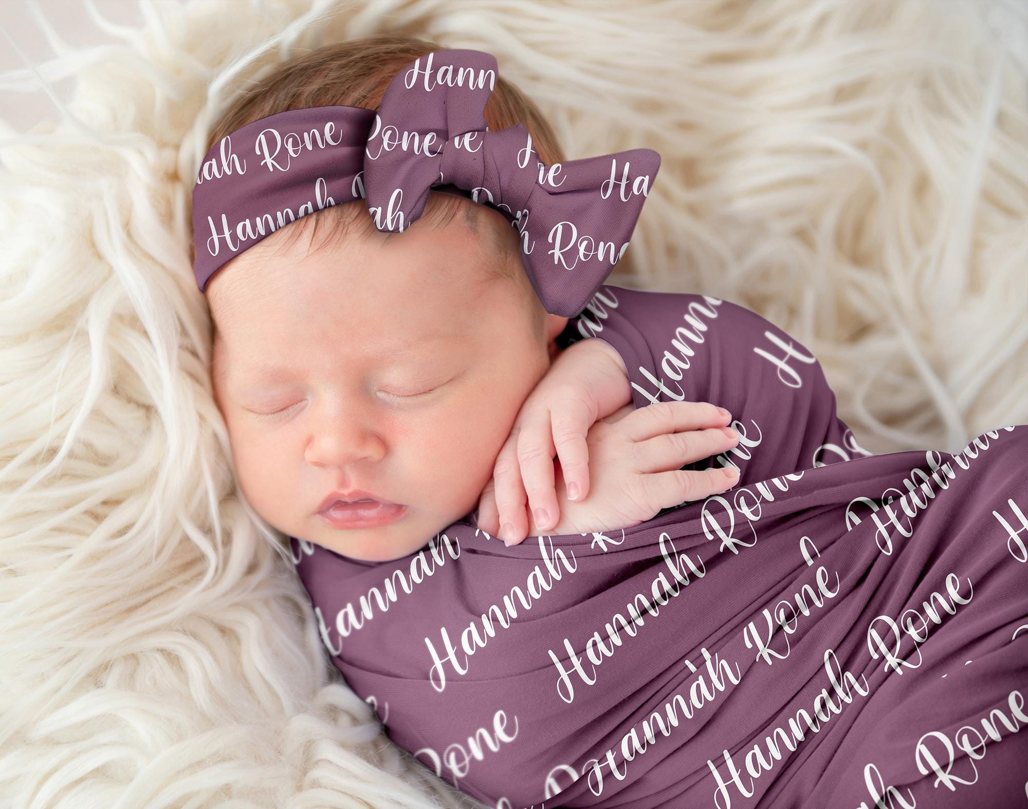 Personalized Custom Swaddle Set, Personalized Name Swaddle Blanket ...