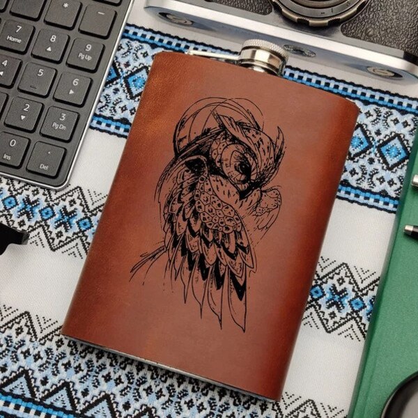 Owl Hip Flask - Etsy