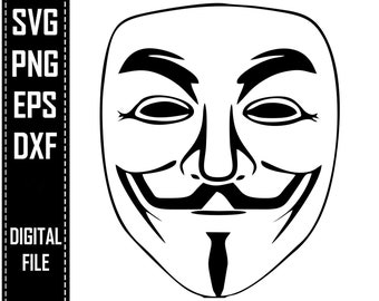 Vendetta Mask Svg | Etsy
