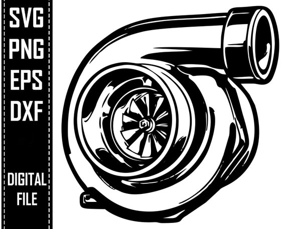 Turbo Svg For Cricut Turbo Png Turbocharger Svg Turbo Clipart Vector ...