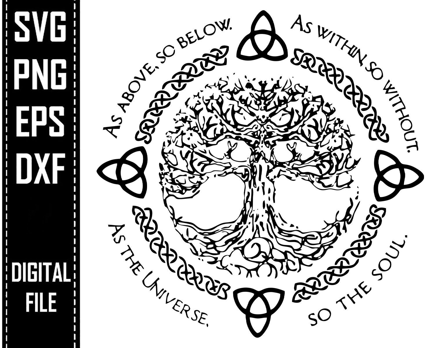 Art & Collectibles Yggdrasil Tree of Life Viking Celtic Norse Family ...