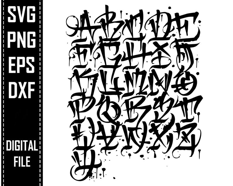 Fresh Prince Graffiti Transparent Font Graffiti Alphabet | Etsy