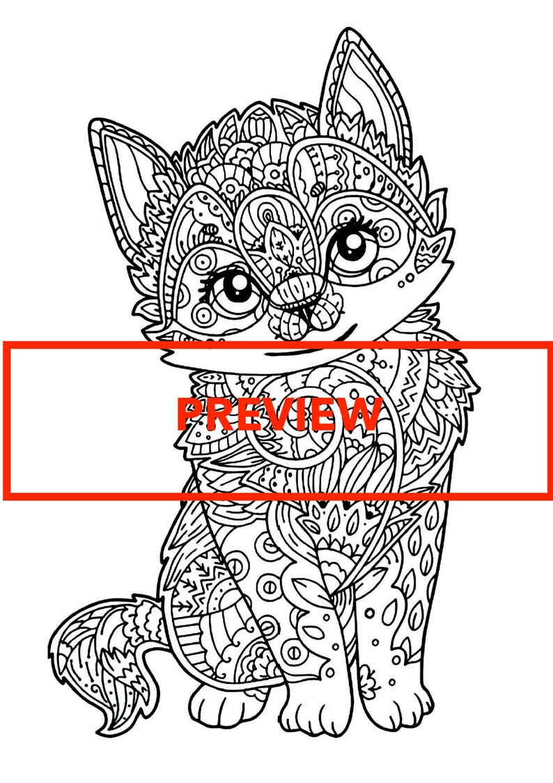 36 Dope Animal Coloring Pages - Digital PDF Download - Etsy