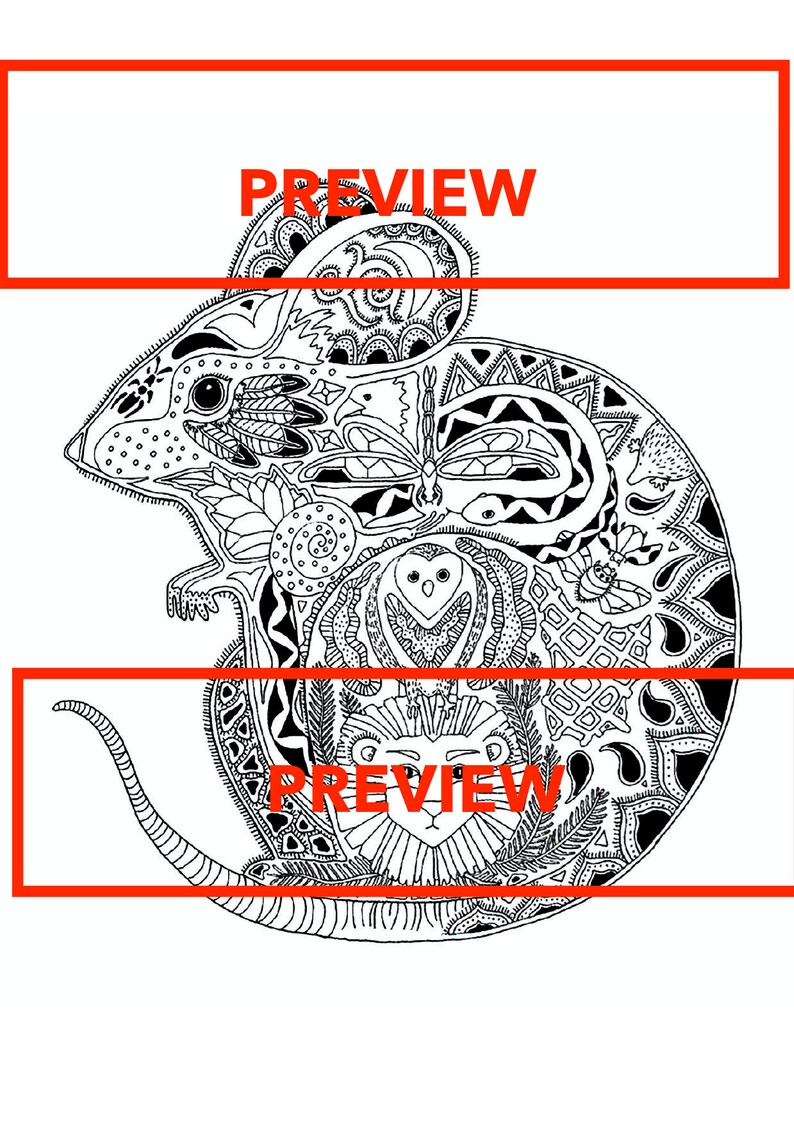 36 Dope Animal Coloring Pages - Digital PDF Download - Etsy