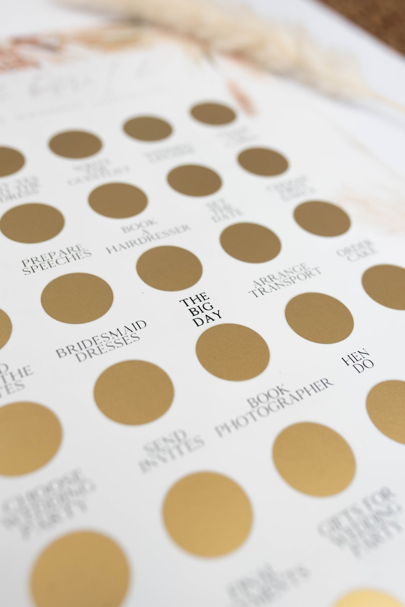 Wedding Planning Scratch Poster: Engagement Gift for Couples - Etsy UK