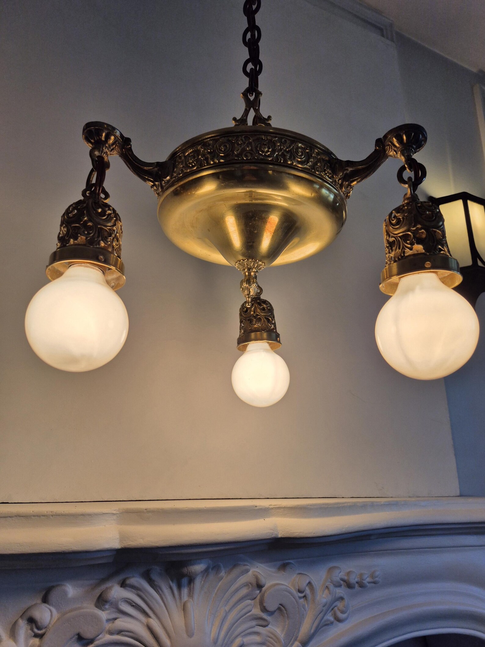 Antique Victorian Pan Light Chandelier, Art Deco, Art Nouveau, Ornate ...