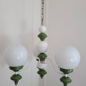 Vintage MCM Avacado Green Atomic Light Fixture Mid-century - Etsy