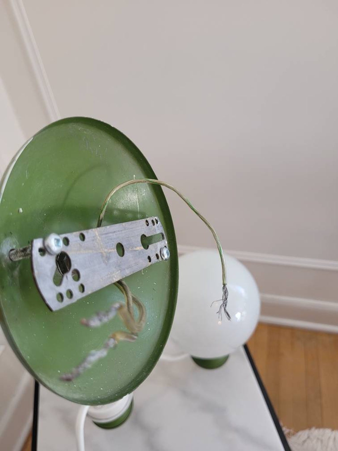 Vintage MCM Avacado Green Atomic Light Fixture Mid-century | Etsy