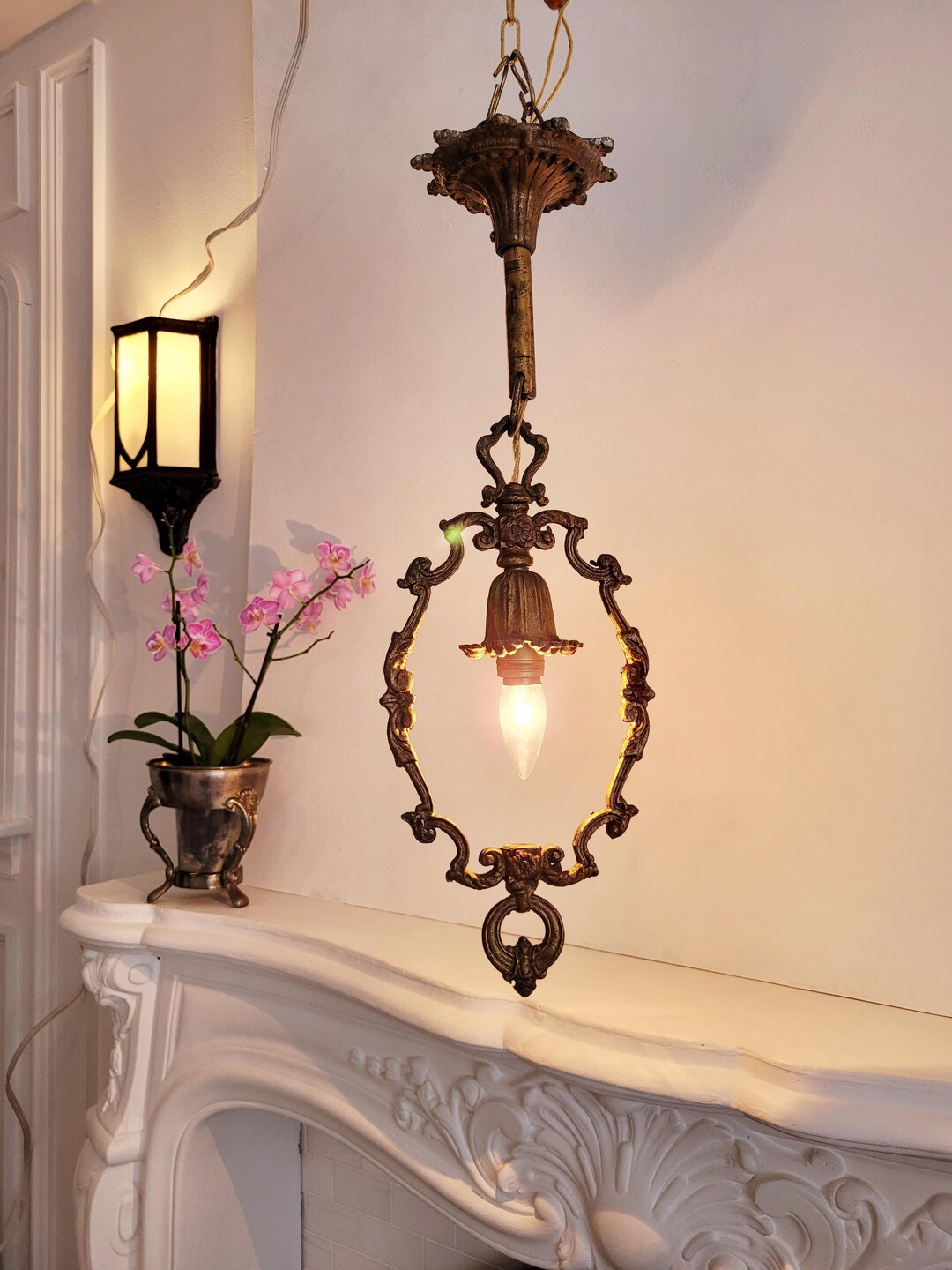 Antique Victorian Pendant Light, Art Deco, Art Nouveau, French Empire ...