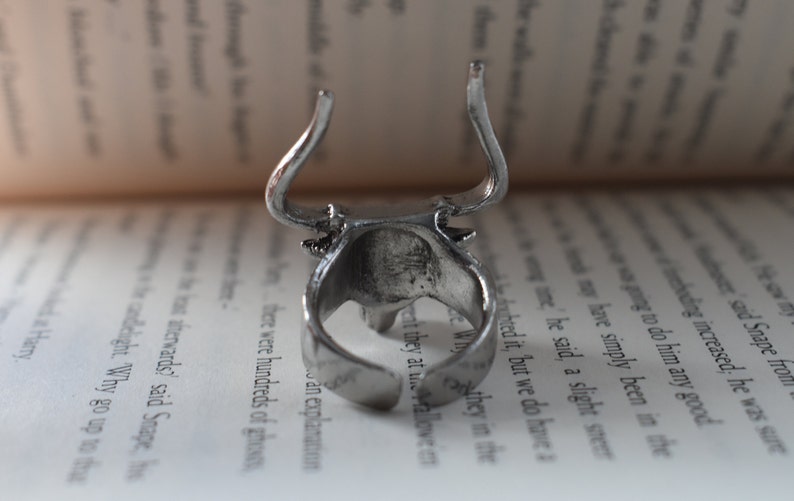 Bull Ring Adjustable Rings Mens Goth Bull Chunky Rings | Etsy