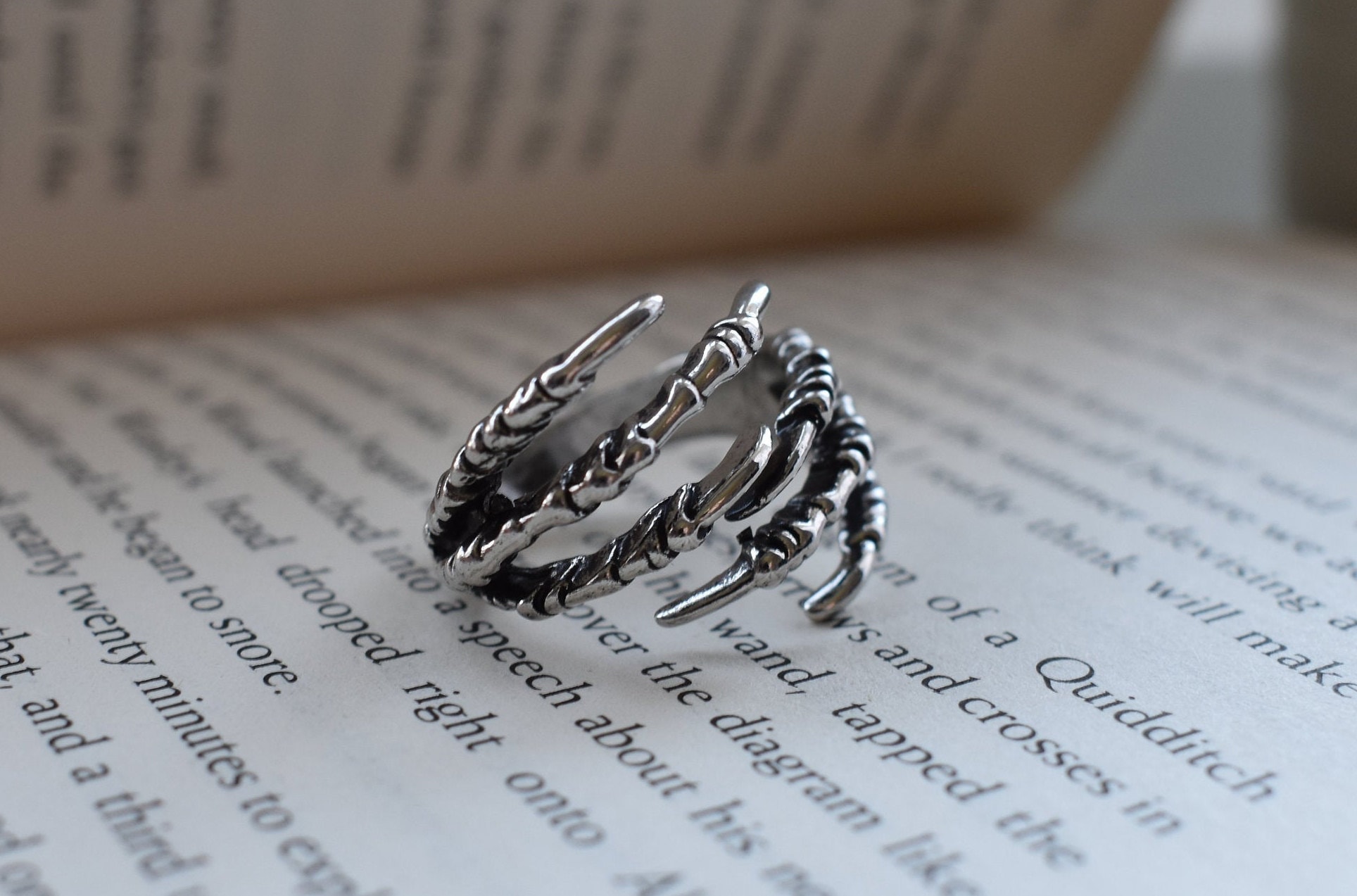 Claw Ring Finger Ring Claws Chunky Rings Statement Mens - Etsy UK