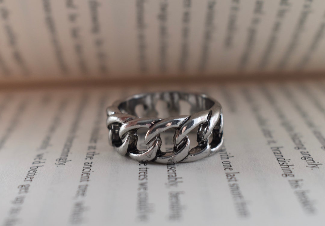 Bold Chain Ring, Large Rings, Statement Jewellery, Rings for Men, Male ...