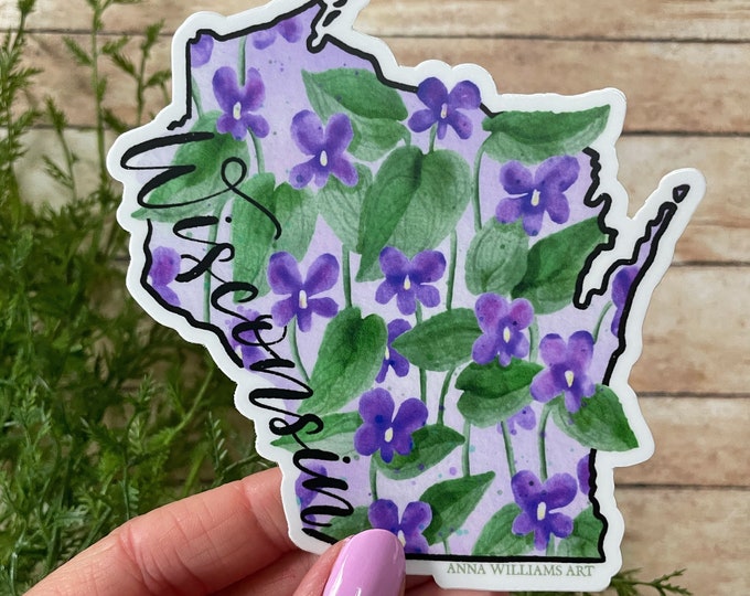 Wisconsin State Flower Sticker, Waterproof Sticker for Car, Wisconsin ...