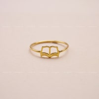 Book Ring, Minimalist Open Book Ring, Book Lover Gift, Bookworm Gift ...