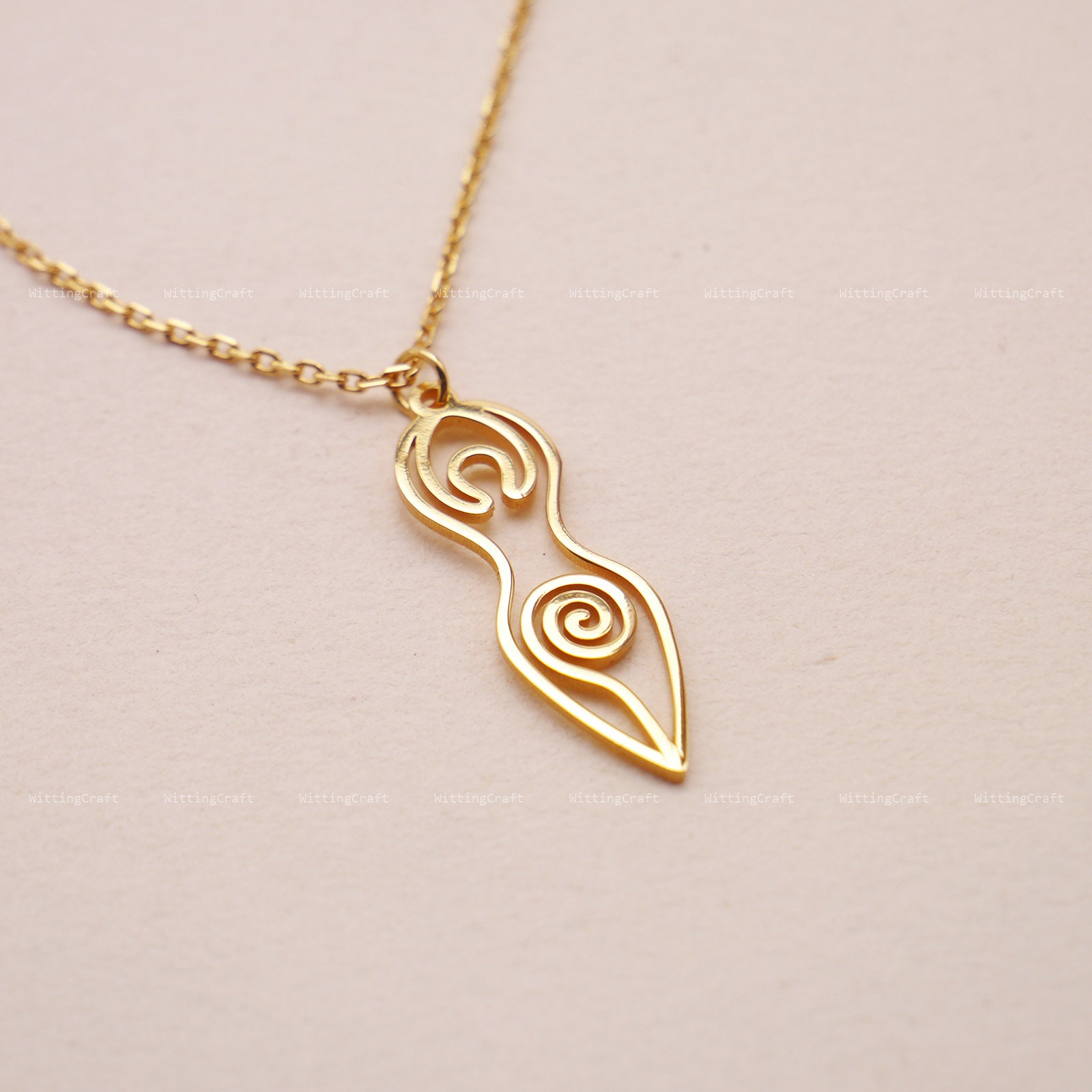 Spiral Goddess Necklace Divine Feminine Spirituality Faith - Etsy