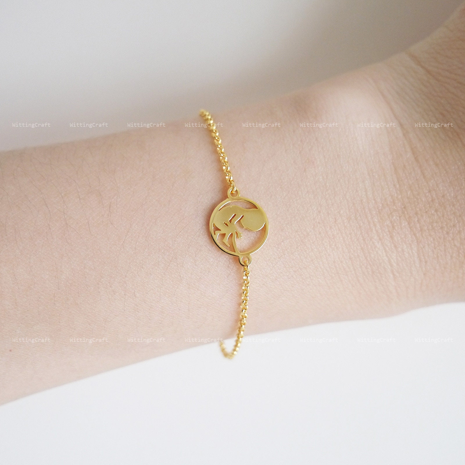 Baby in Womb Bracelet, Fetus Bracelet, Mom to Be Bracelet, 925 Sterling ...