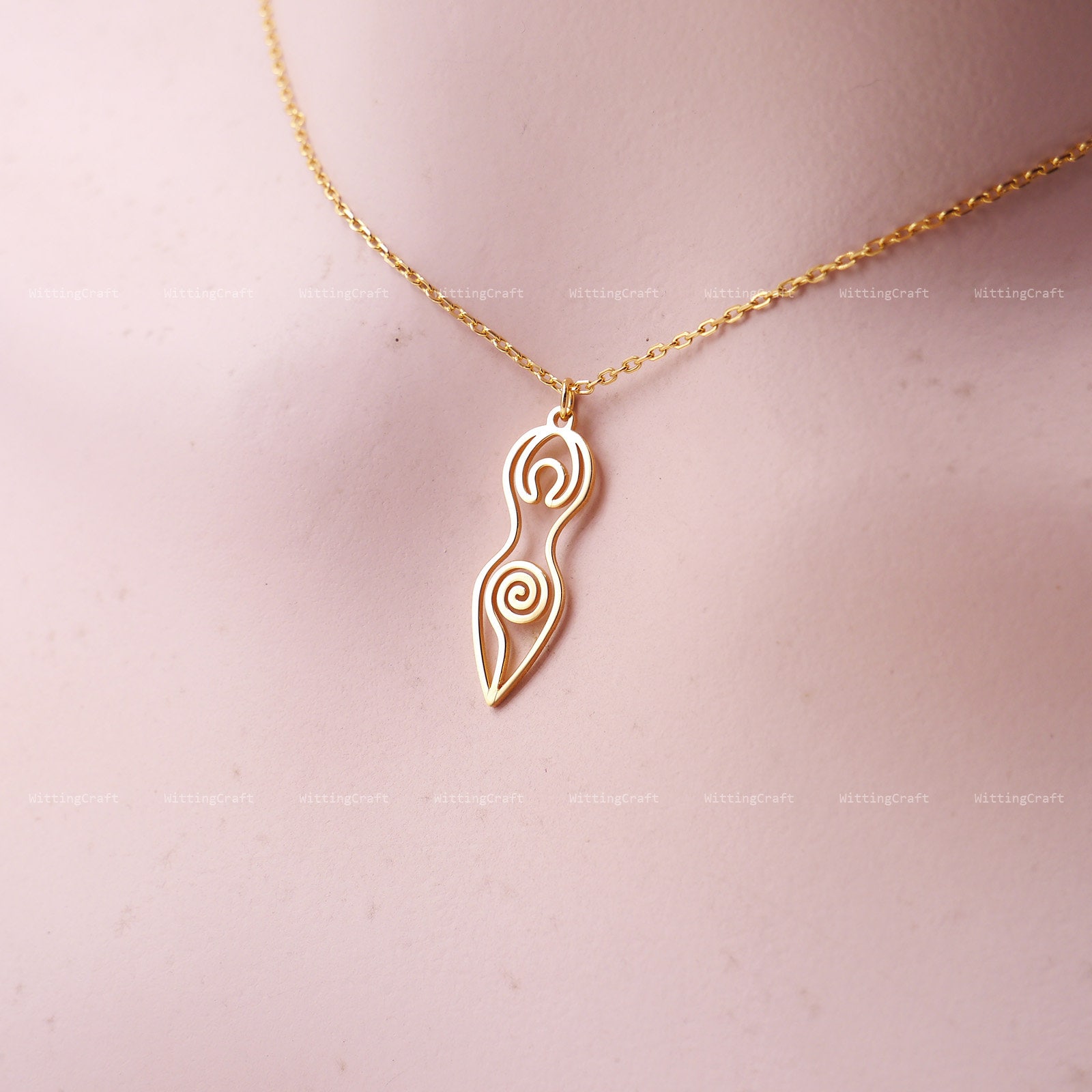 Spiral Goddess Necklace Divine Feminine Spirituality Faith - Etsy