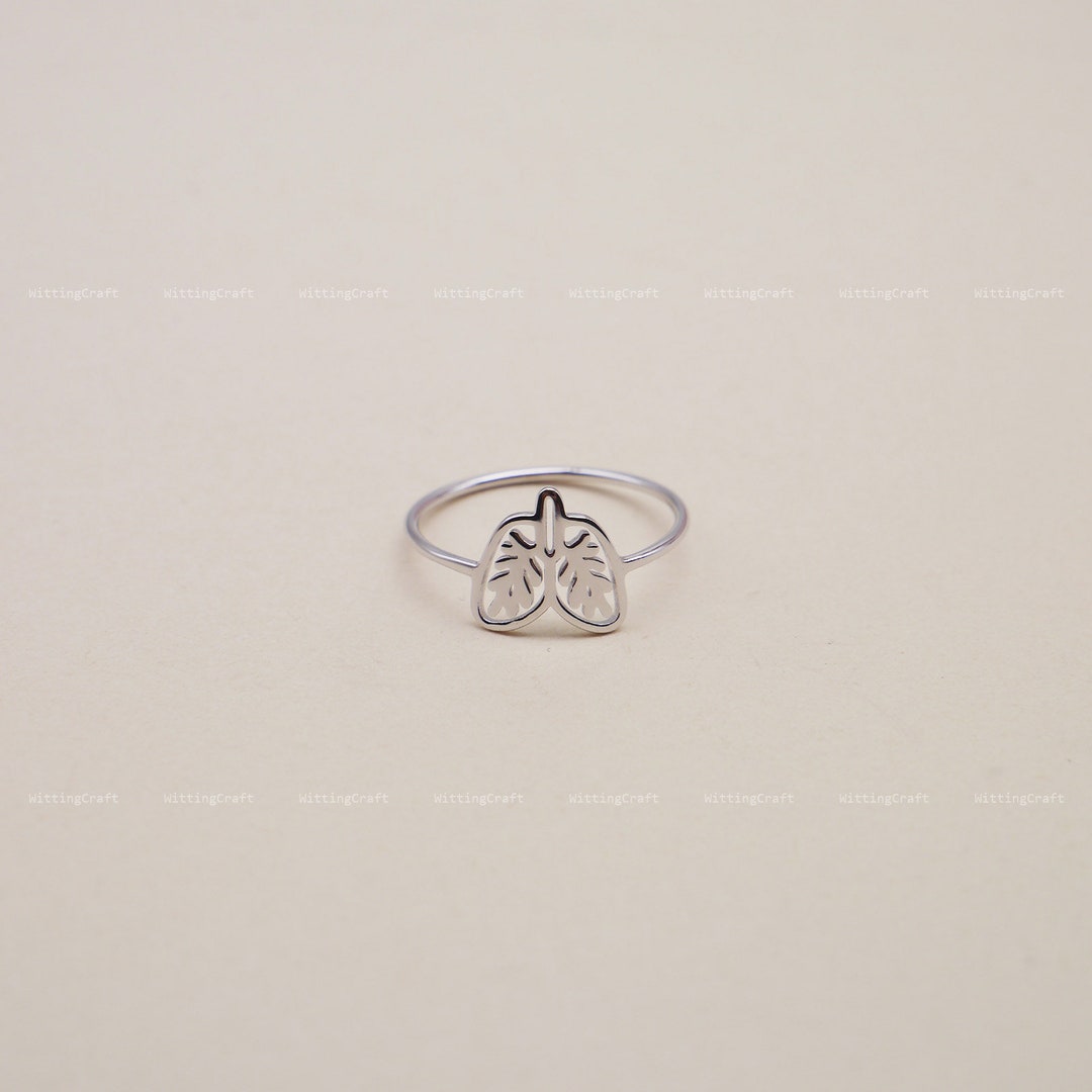 Lung Ring, Heart Ring, Brain Ring, and More Anatomical Human Organs Ring, 925 Sterling Silver ...