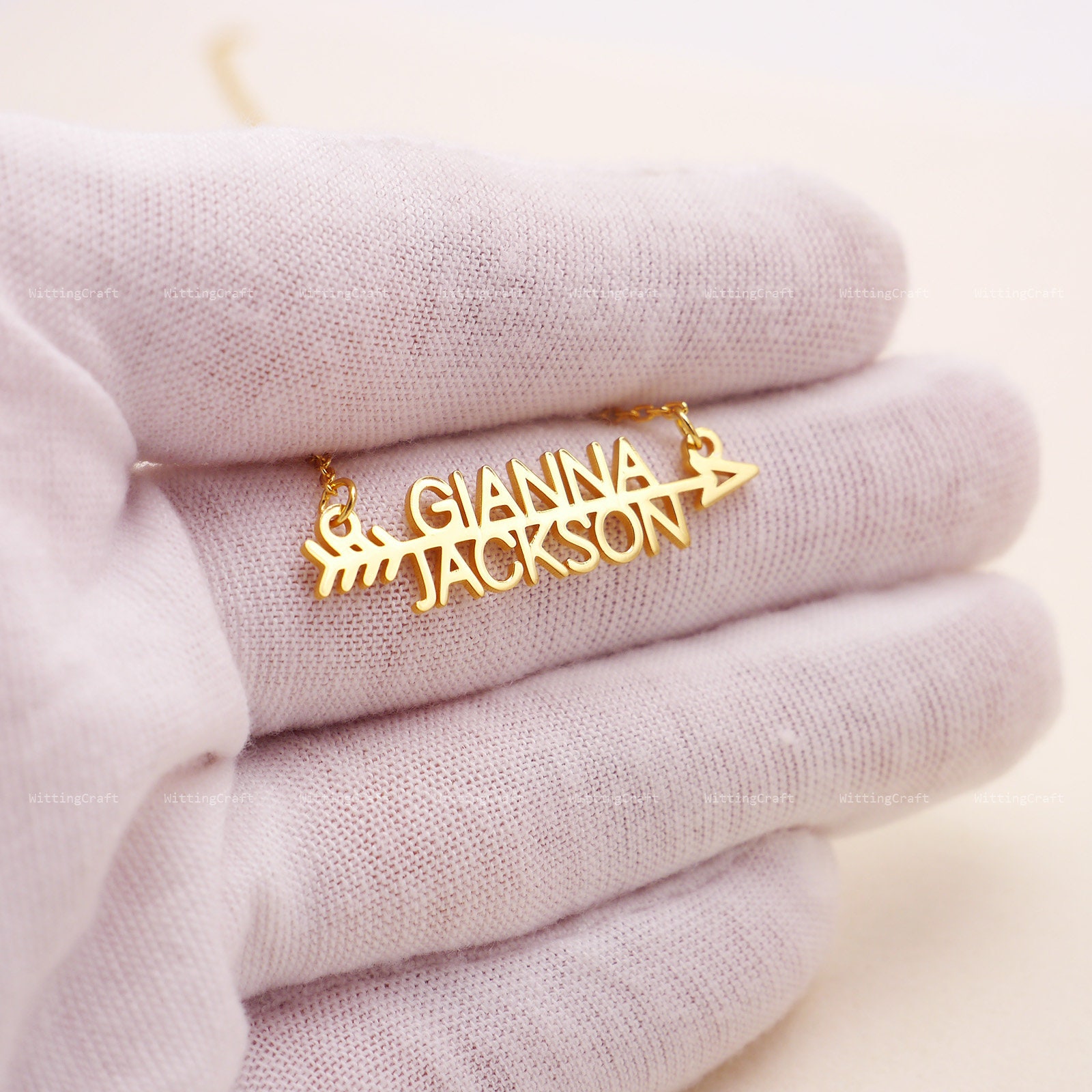 Arrow Necklace With Names Best Friends Arrow Necklace Two - Etsy