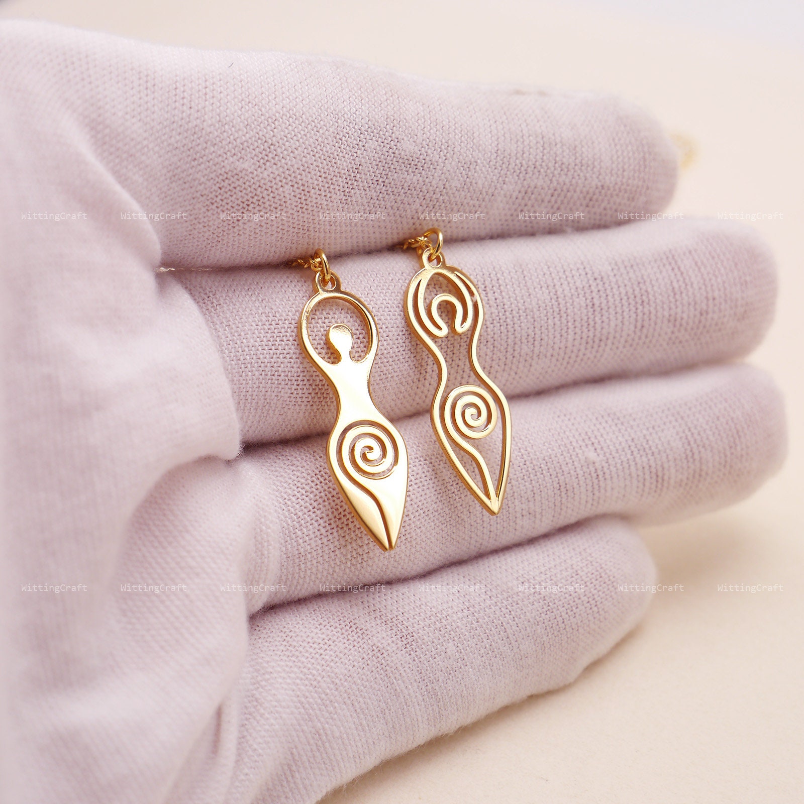 Spiral Goddess Necklace Divine Feminine Spirituality Faith - Etsy