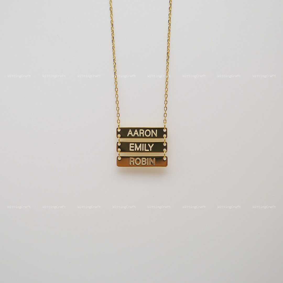 Name Necklace, Name Bar, Name Tag, Personalized Name Necklace, Gift for ...