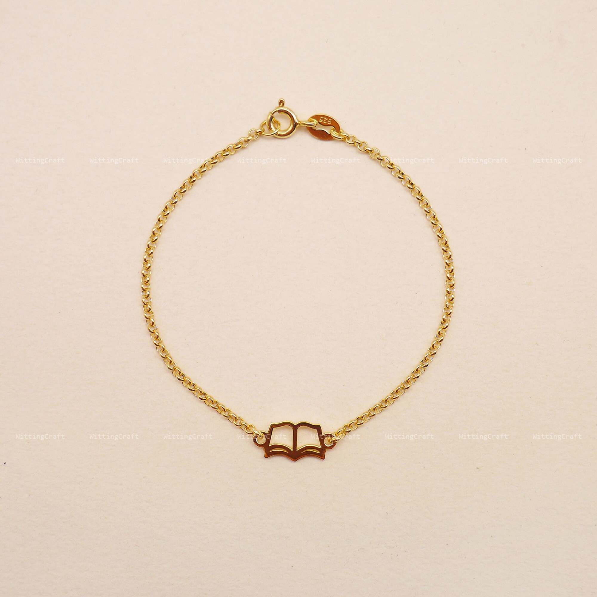 Book Bracelet Minimalist Open Book Bracelet Book Lover Gift - Etsy