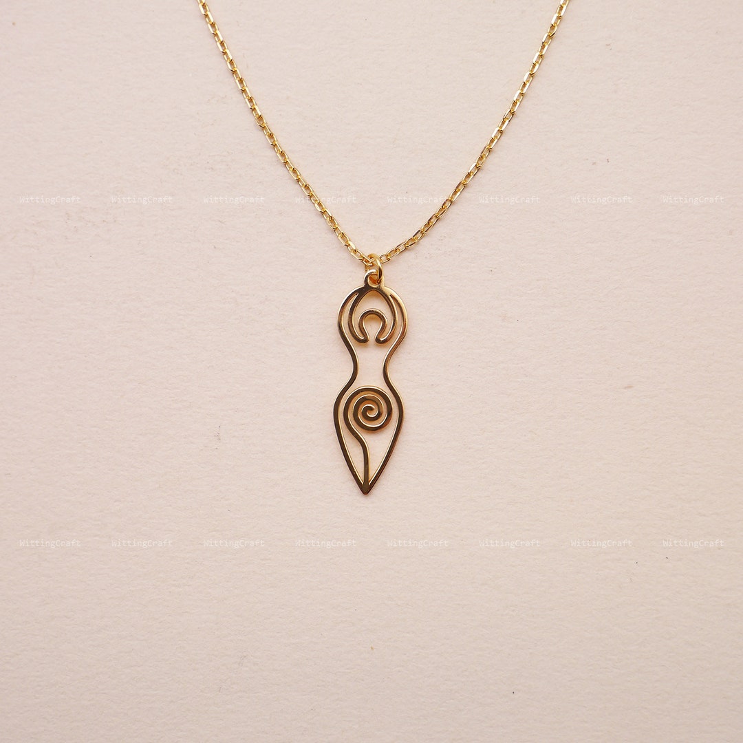 Spiral Goddess Necklace, Divine Feminine, Spirituality, Faith, New Mom ...