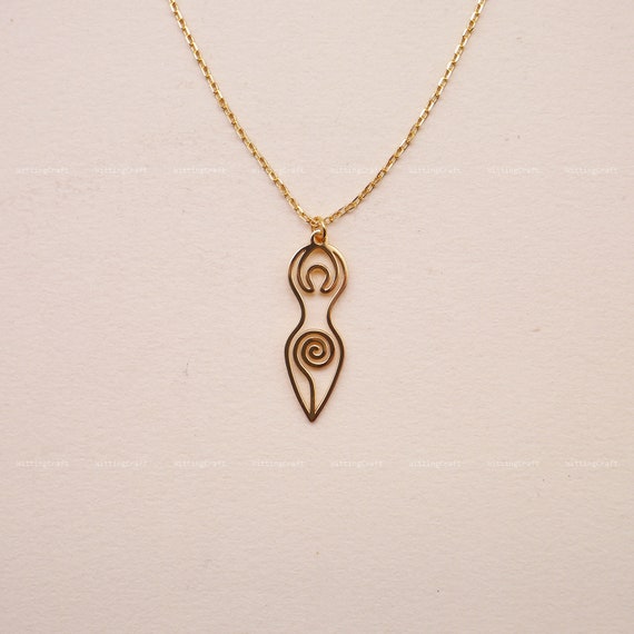 Spiral Goddess Necklace Divine Feminine Spirituality Faith - Etsy