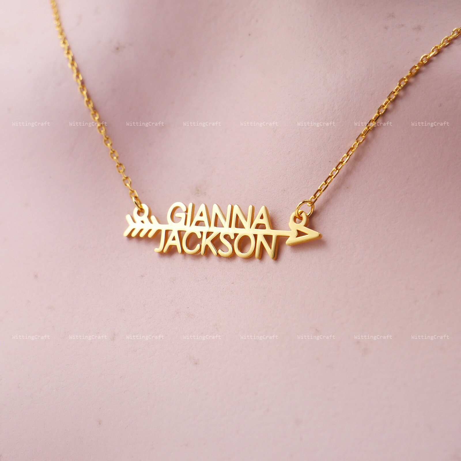 Arrow Necklace With Names Best Friends Arrow Necklace Two - Etsy