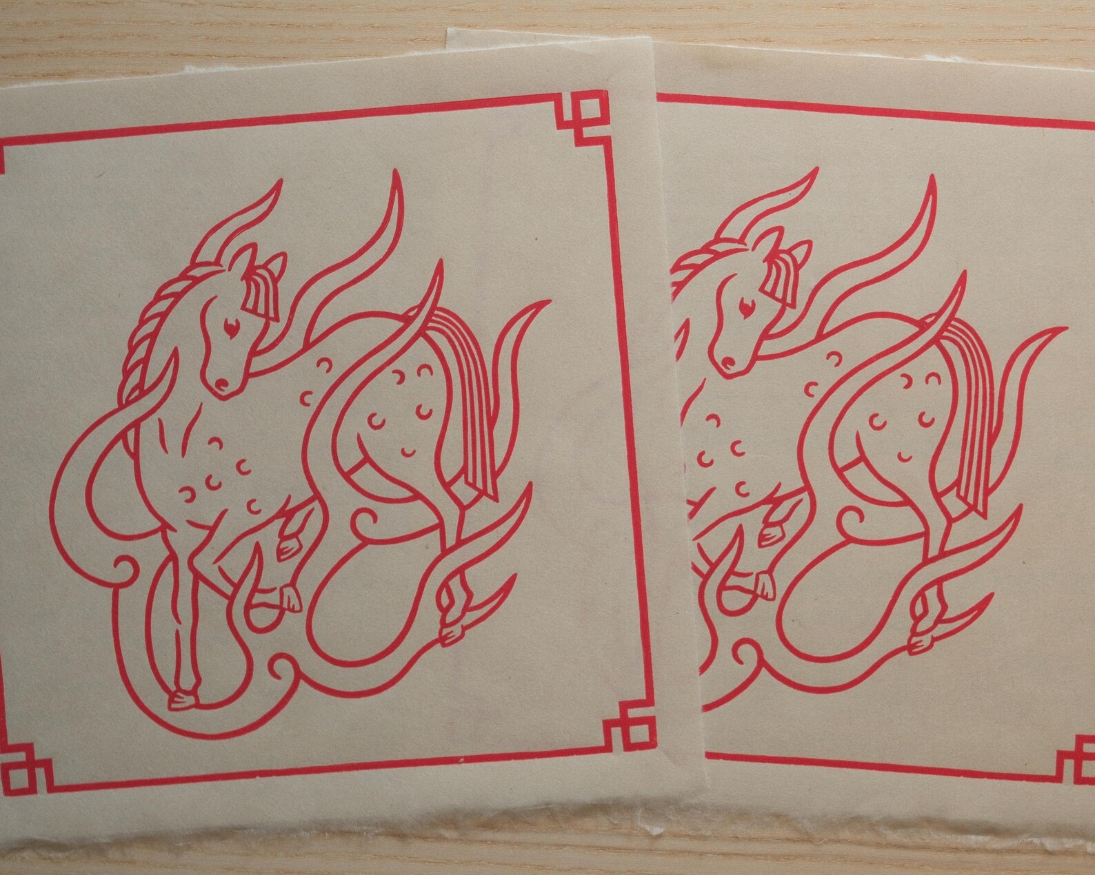 Fire Horse Linocut Art Print – Lunar New Year 2026 - Etsy