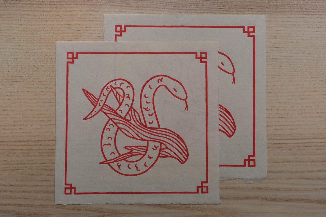 Wood Snake Chinese Zodiac Print - Lunar New Year 2025 - Etsy