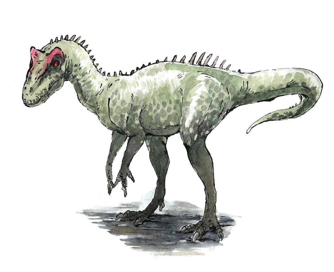 Allosaurus - Mini Art Print - Etsy