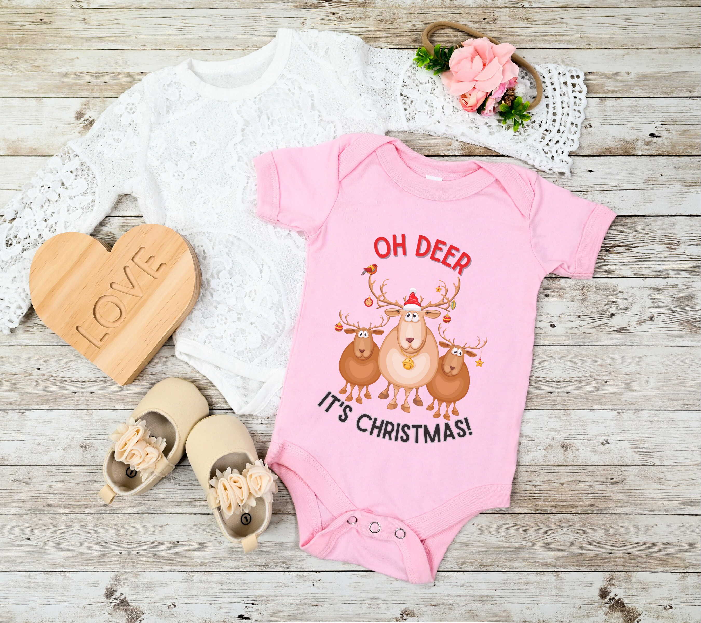 SANTAS REINDEER SVG, Deer Svg, Antlers Svg, Trendy Christmas Svg, Cute ...