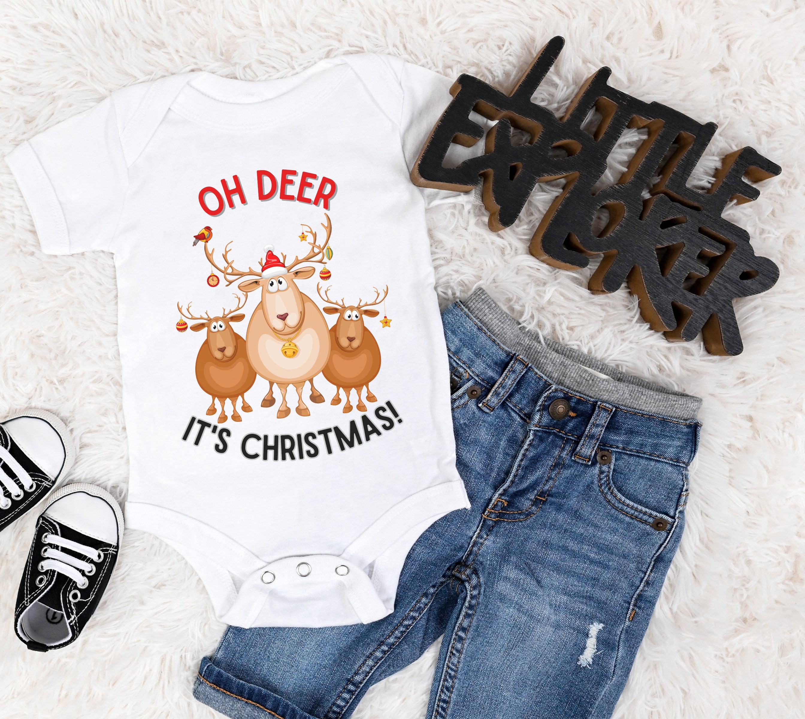 SANTAS REINDEER SVG, Deer Svg, Antlers Svg, Trendy Christmas Svg, Cute ...