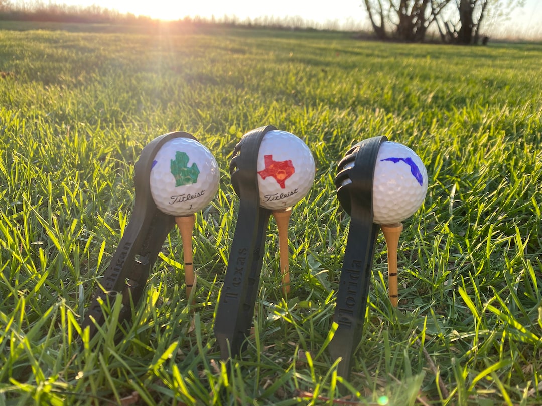 Golf Spoon-5in1 Golf Tool- Custom 50 State Shape Ball Stencil-divot ...