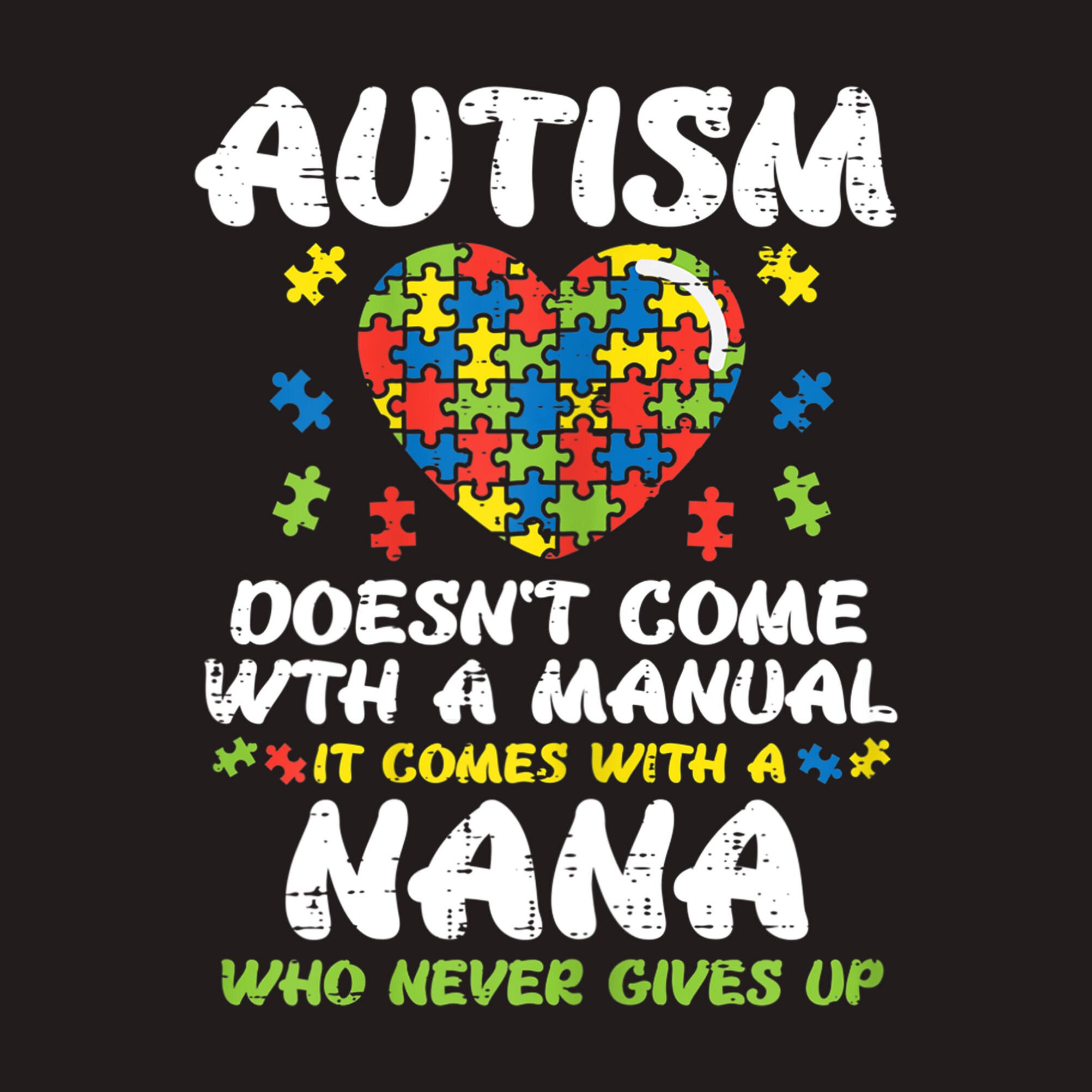 Autism Nana Manual Nana Awareness Grandma Autism Grandmas | Etsy