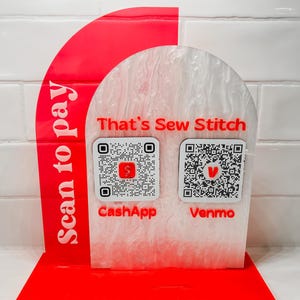 Scan to Pay QR Code - Sign & Business Card Holder - Etsy
