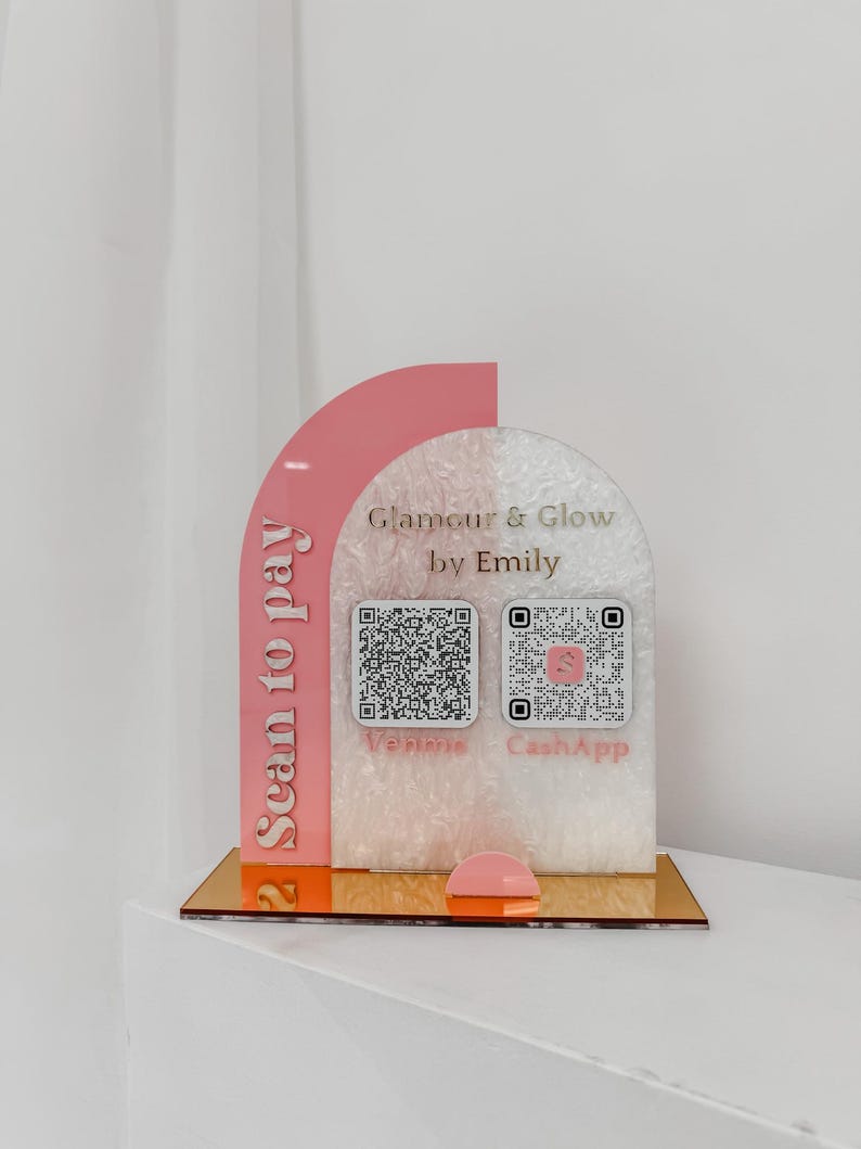 Scan to Pay QR Code - Sign & Business Card Holder - Etsy
